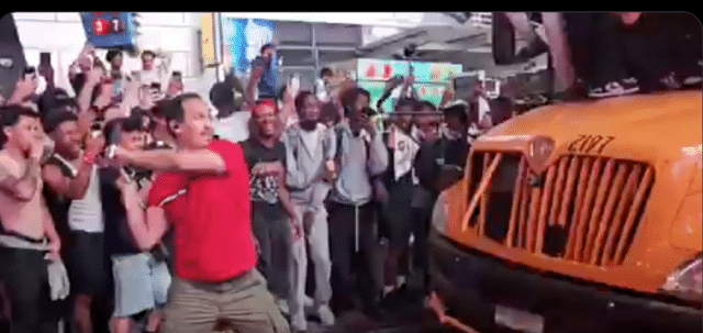 Chaotic Scenes in New York City as Crowds Flood Streets After Knicks ...