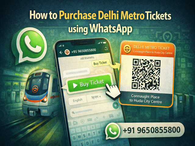 Delhi Metro Tickets on WhatsApp: Step-by-Step Guide to Book QR Tickets ...