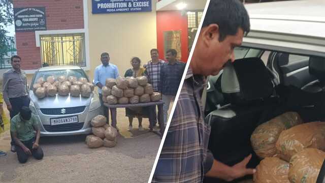 Telangana STF seizes 102 kg ganja worth Rs 10 Lakh, arrests one
